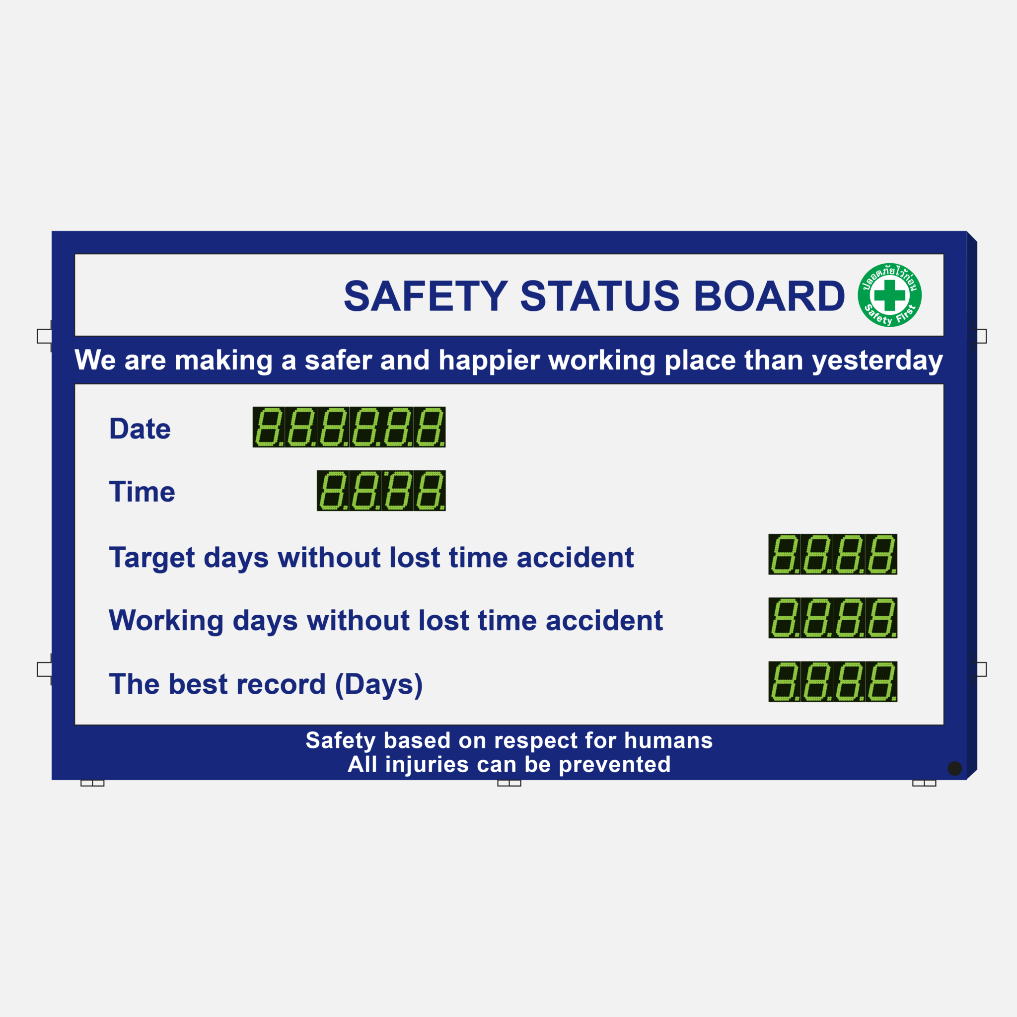 Safety Display Board, Safety First, Safety Statistics Board (ป้ายสถิติ ...